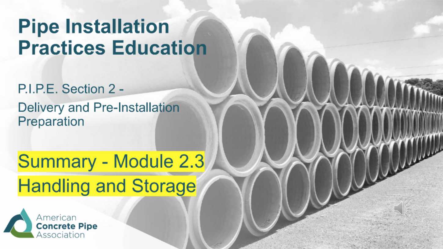 Handling and Storage